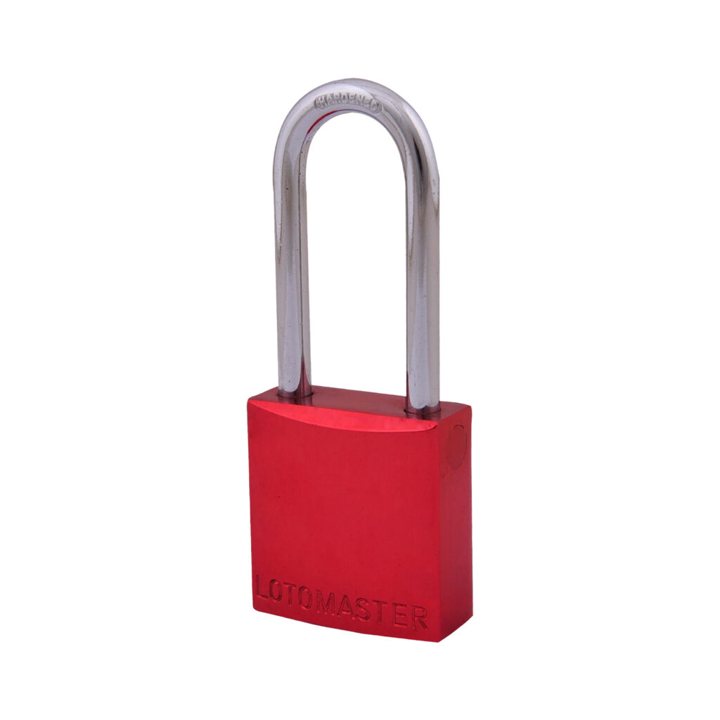 Lockout Padlock 50mm Keyed Different Red - LOTOMASTER
